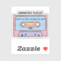 Retro Audio Cassette Mix Tape Custom Band Name Sticker | Zazzle