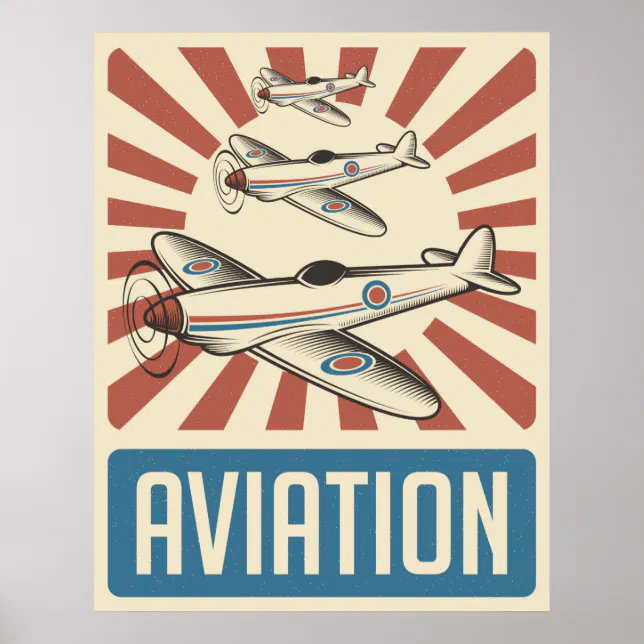 Retro Aviation Poster | Zazzle