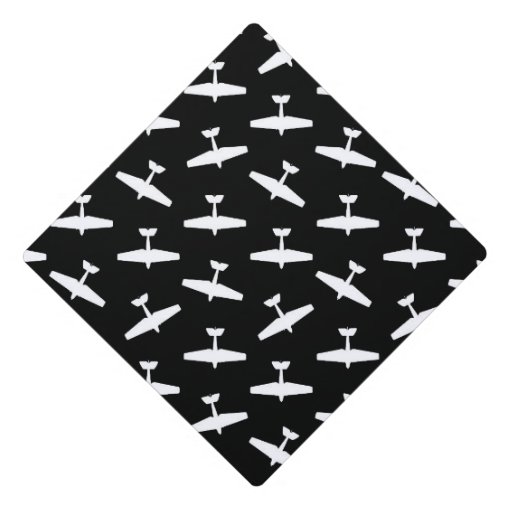 Retro Aviation Themed Airplanes Print Plane Design Graduation Cap ...