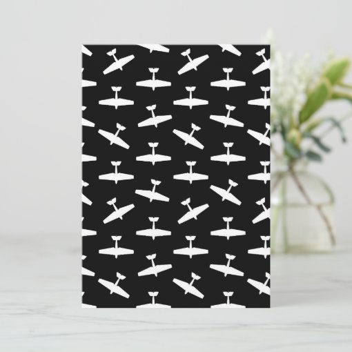 Retro Aviation Themed Airplanes Print Plane Design Holiday Card | Zazzle