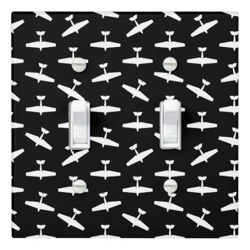 Retro Aviation Themed Airplanes Print Plane Design Light Switch Cover ...