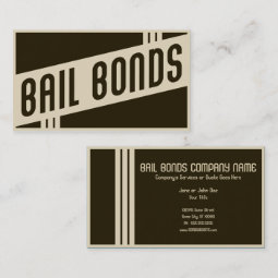 retro bail bonds business card | Zazzle