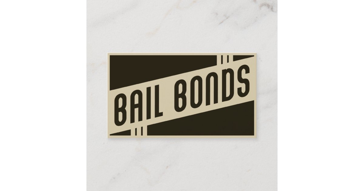 retro bail bonds business card | Zazzle