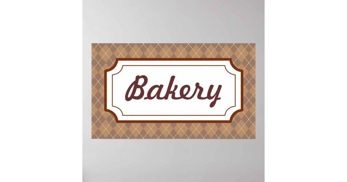 Retro Bakery Sign Poster | Zazzle