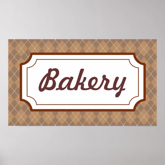 Retro Bakery Sign Poster | Zazzle