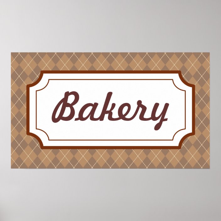 Retro Bakery Sign Poster | Zazzle.com