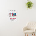 Retro Baseball Vibes Birthday Party Welcome Sign | Zazzle