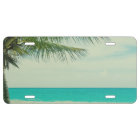 Retro Beach Theme License Plate | Zazzle