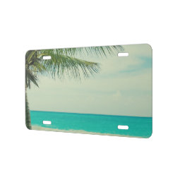 Retro Beach Theme License Plate | Zazzle