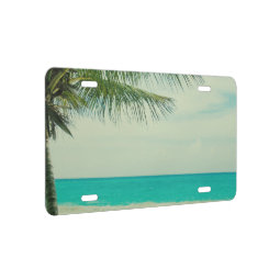 Retro Beach Theme License Plate | Zazzle