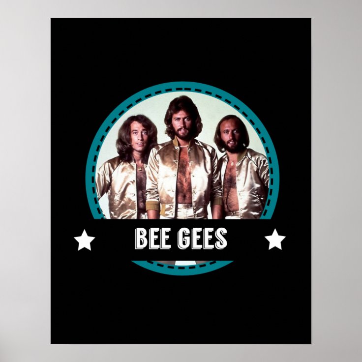 Retro Bee Gees Band 70s Tribute Icons Poster | Zazzle