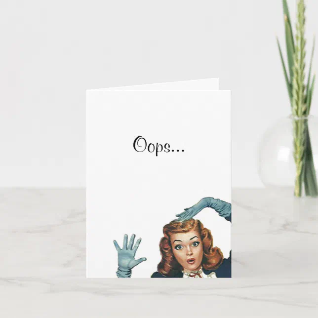 Retro Belated Birthday Oops Card Cards Friendship | Zazzle