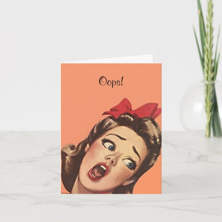 Retro Belated Birthday Oops Card Cards Sorry | Zazzle