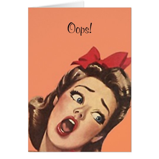 Retro Belated Birthday Oops Card Cards Sorry | Zazzle.com