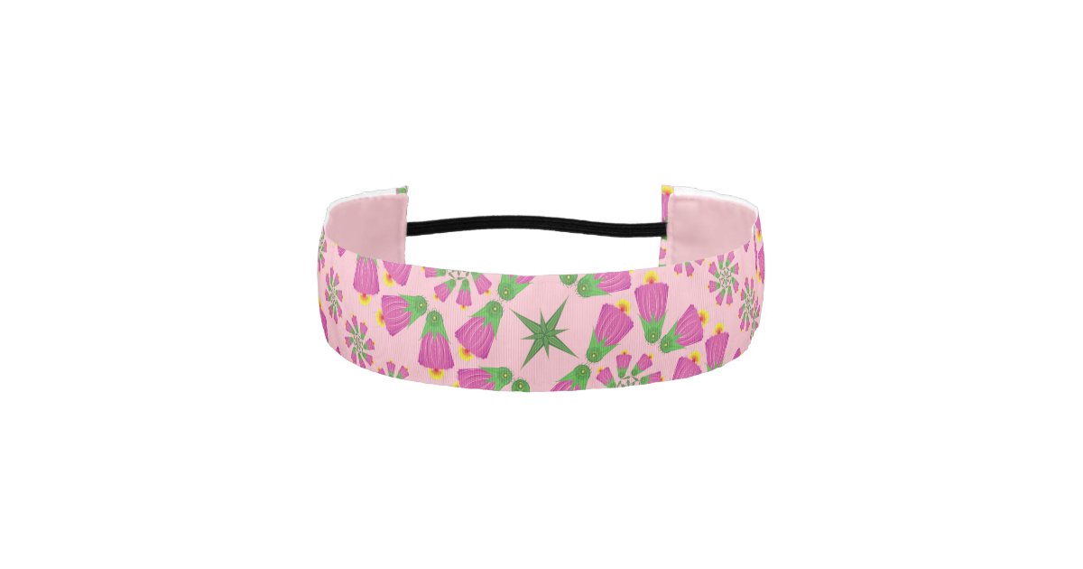 Retro Bell Flower Mandalas Pink Headband | Zazzle