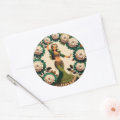 Retro Belly Dancer Classic Round Sticker | Zazzle