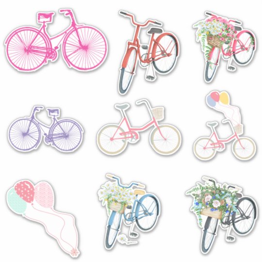Retro Bicycles Sticker | Zazzle