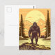 Retro Bigfoot Vintage Sasquatch Mountains Postcard | Zazzle