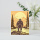 Retro Bigfoot Vintage Sasquatch Mountains Postcard | Zazzle