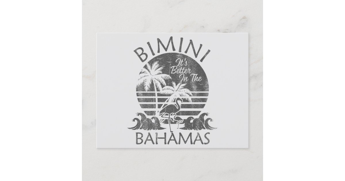 Retro Bimini Bahamas Postcard Vacation Cruise | Zazzle