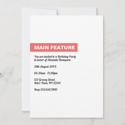 Retro Birthday Magazine Cover Invitation | Zazzle