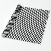 Retro Black and White Checkerboard Wrapping Paper | Zazzle