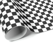 Retro Black and White Checkerboard Wrapping Paper | Zazzle