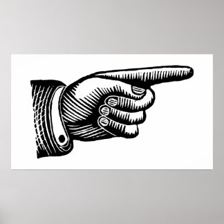 Finger Pointing Posters | Zazzle