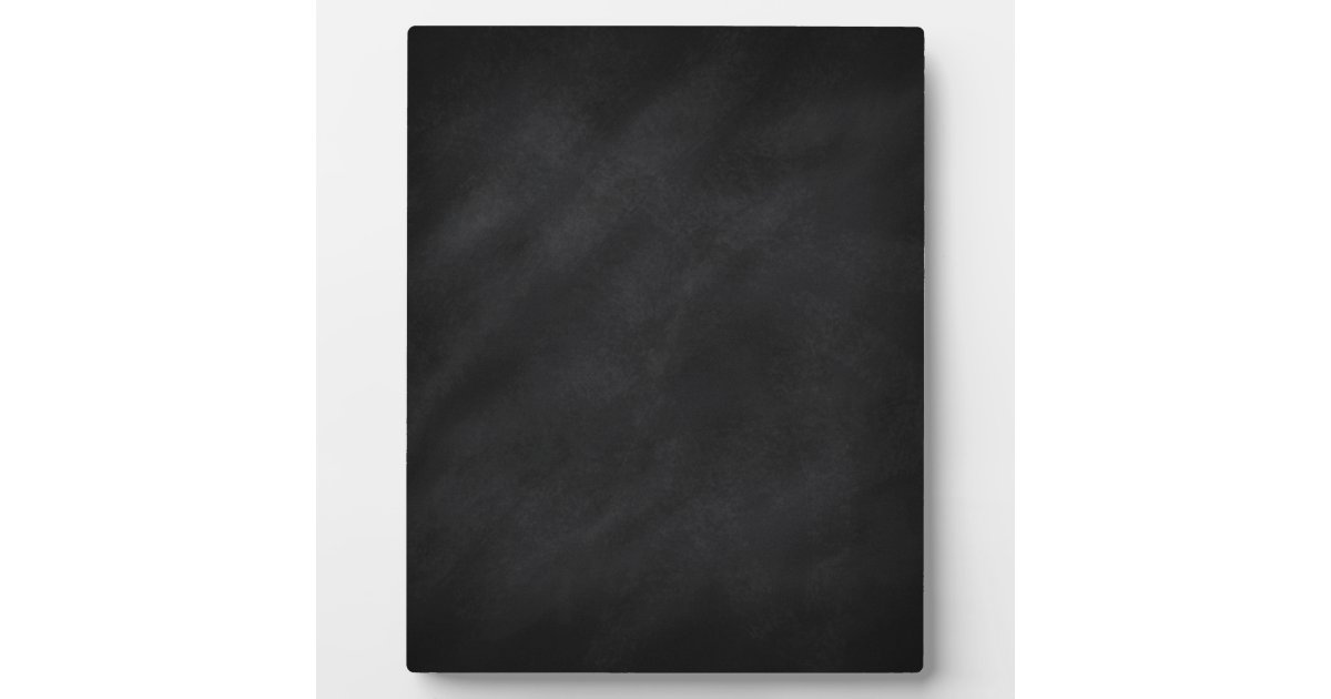 Retro Black Chalkboard Texture Plaque | Zazzle