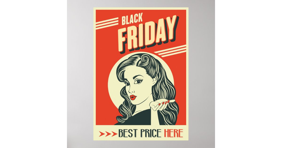 Retro Black Friday Poster | Zazzle