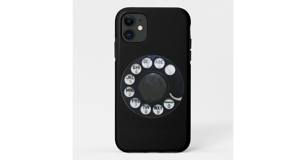 Retro Black Rotary Phone Case-Mate iPhone Case | Zazzle