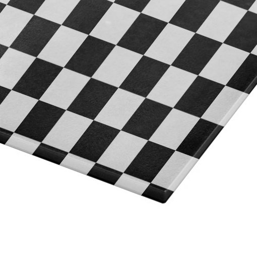 Retro Black/White Contrast Checkerboard Pattern Cutting Board | Zazzle