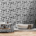 Retro Black White Crossword Puzzle Pattern Wallpaper | Zazzle
