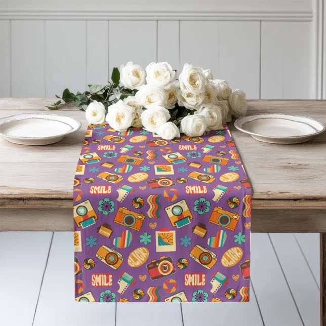 Retro Bloom Runner 70s Pastel Table Magic | Zazzle