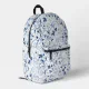 Retro Blue Leaf Swirl Pattern Monogram Printed Backpack | Zazzle