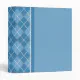 Retro Blue Scrapbook Argyle Binder | Zazzle