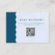 Retro Blue Wavy Baby Registry QR Code Enclosure Card | Zazzle