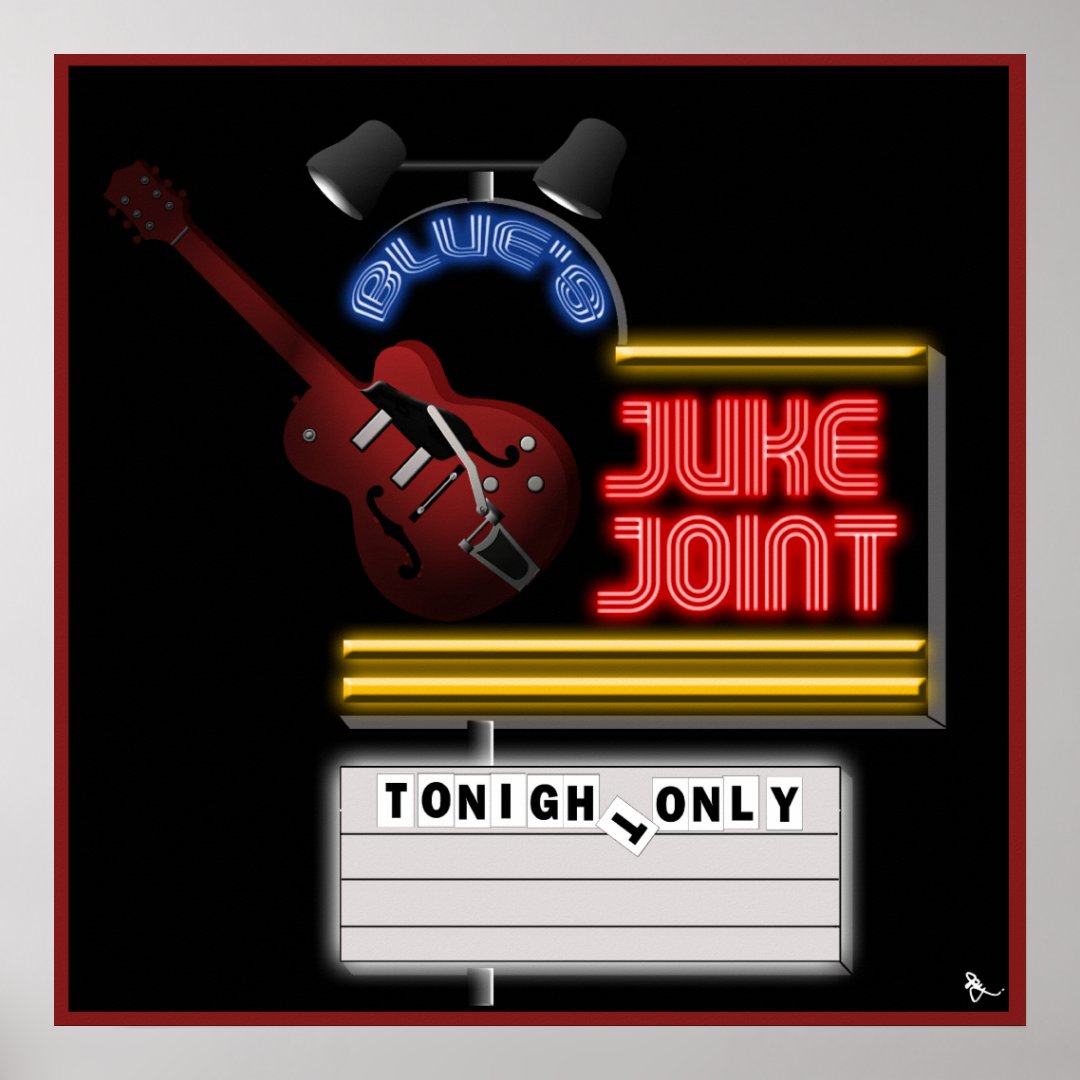 Retro Blues Juke Joint Poster | Zazzle
