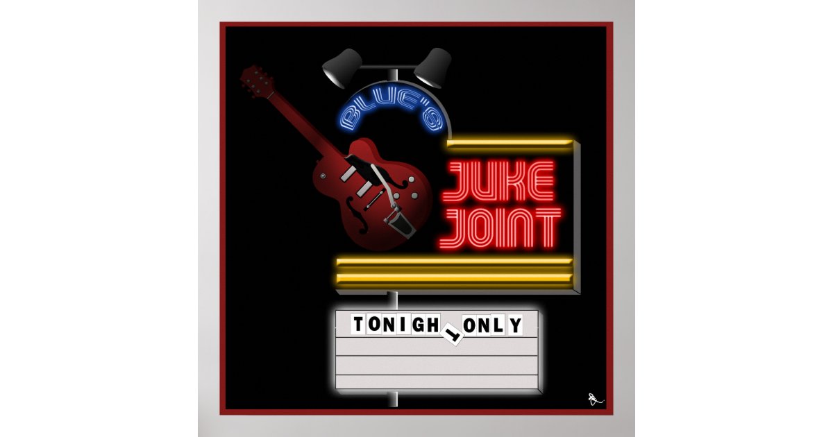 Retro Blues Juke Joint Poster | Zazzle