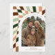Retro Boho Checkered Photo Christmas Card | Zazzle