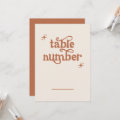 Retro Boho Wedding Table Numbers | Zazzle