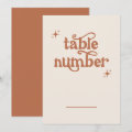 Retro Boho Wedding Table Numbers | Zazzle