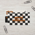 Retro Bold QR Code Boho Groovy Checkered Funky Business Card | Zazzle