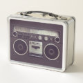 Retro Boombox Ghetto Blaster Music Metal Lunch Box | Zazzle
