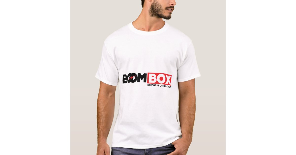 Retro Boombox with Lightning Bolt T-Shirt | Zazzle