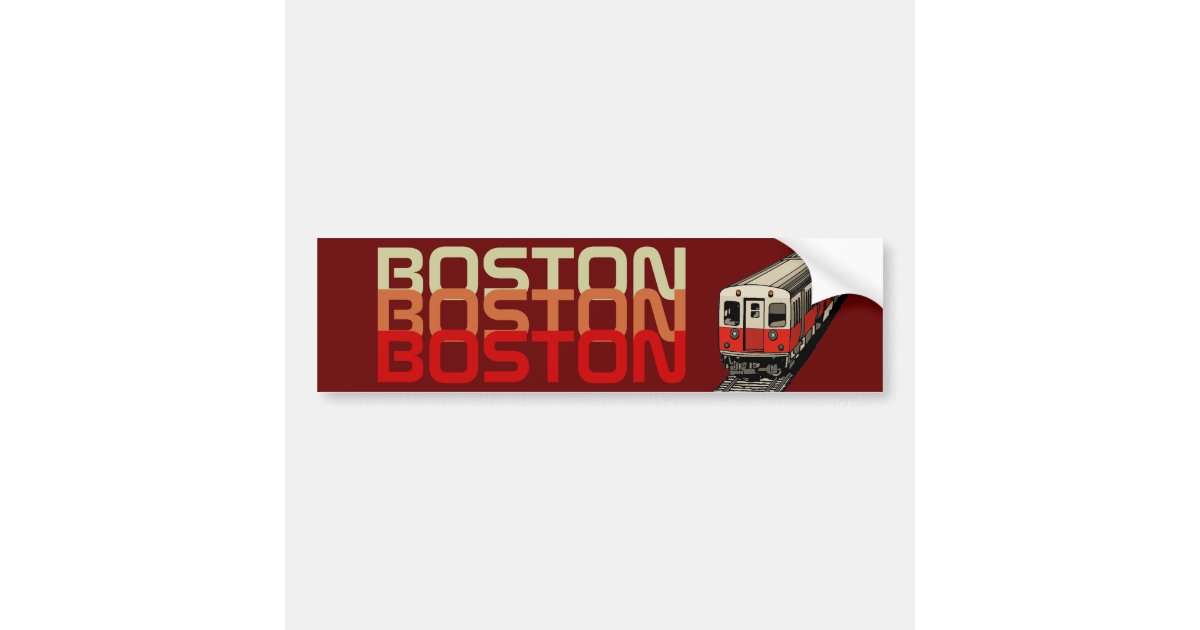Retro Boston Bumper Sticker | Zazzle