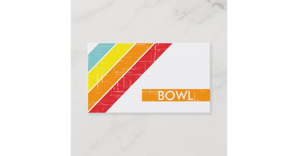 retro BOWL Business Card | Zazzle