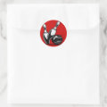 Retro Bowling Pins Customizable Classic Round Sticker | Zazzle