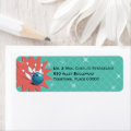 Retro Bowling Return Address Label | Zazzle
