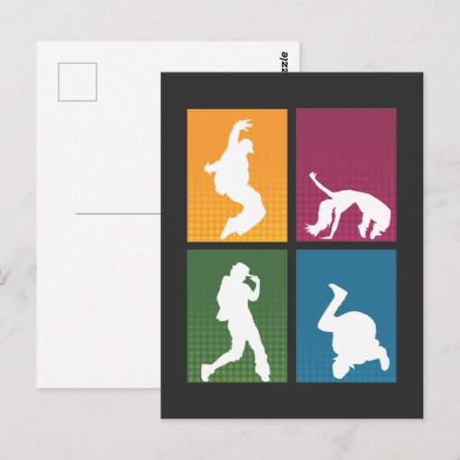 Retro Break Dance Hip Hop Dancer Artist Postcard | Zazzle